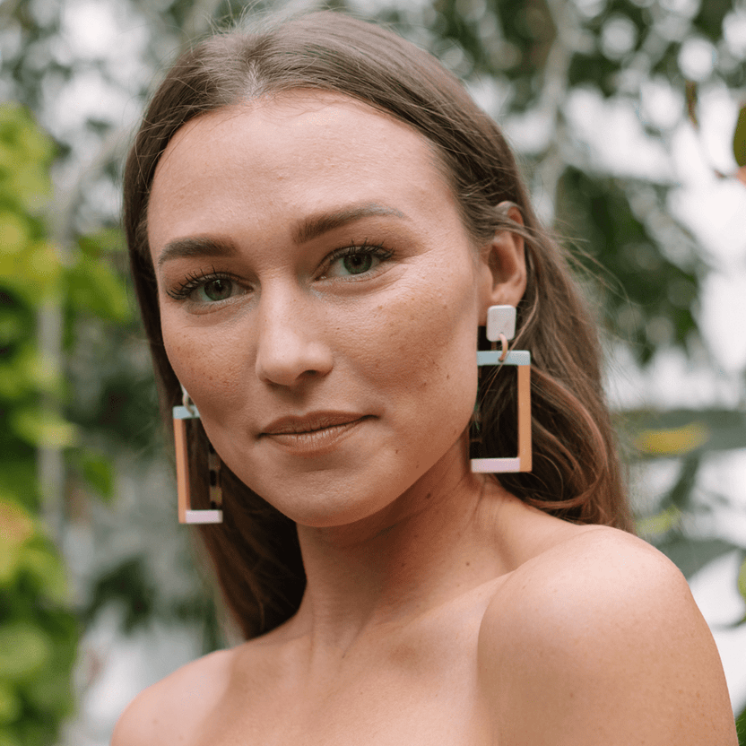 Neutral Colorblock Earrings – Sunshine Tienda®